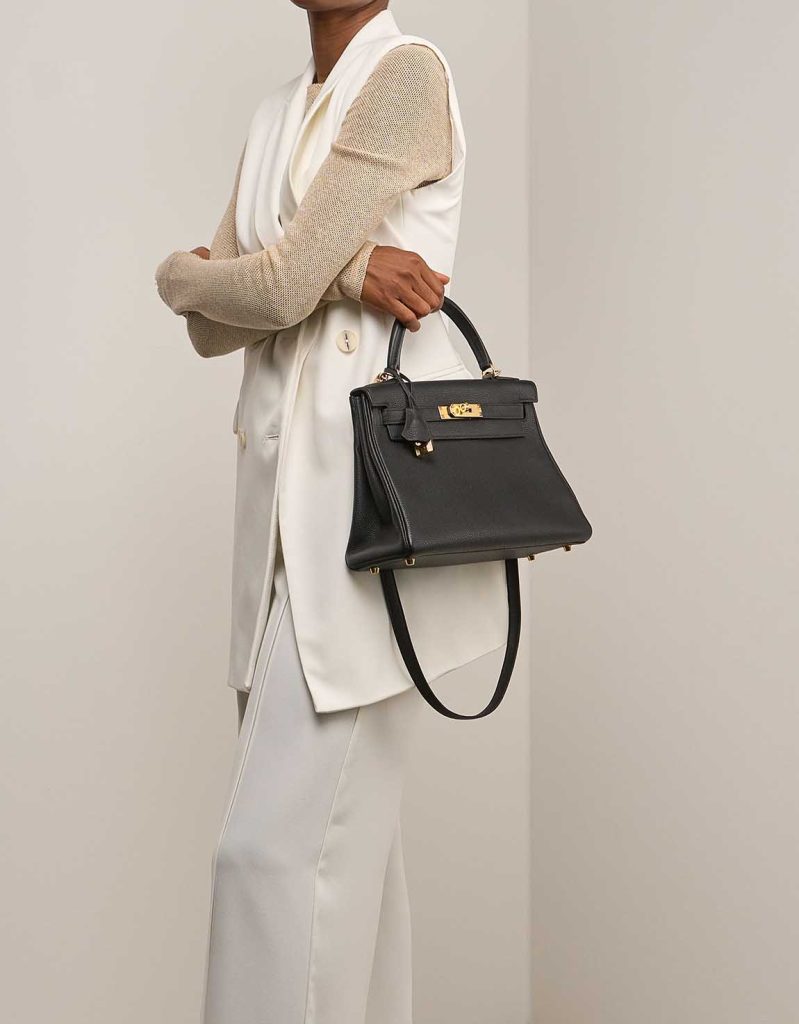 Hermès Kelly 25 Epsom Black | SACLÀB