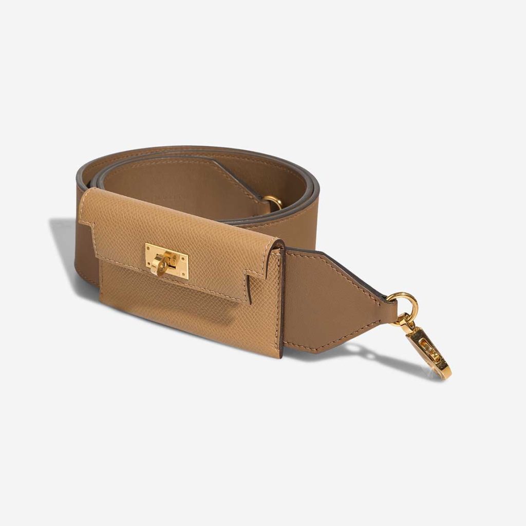 Hermès Kelly Pocket Strap Epsom / Swift Alezan / Biscuit | SACLÀB