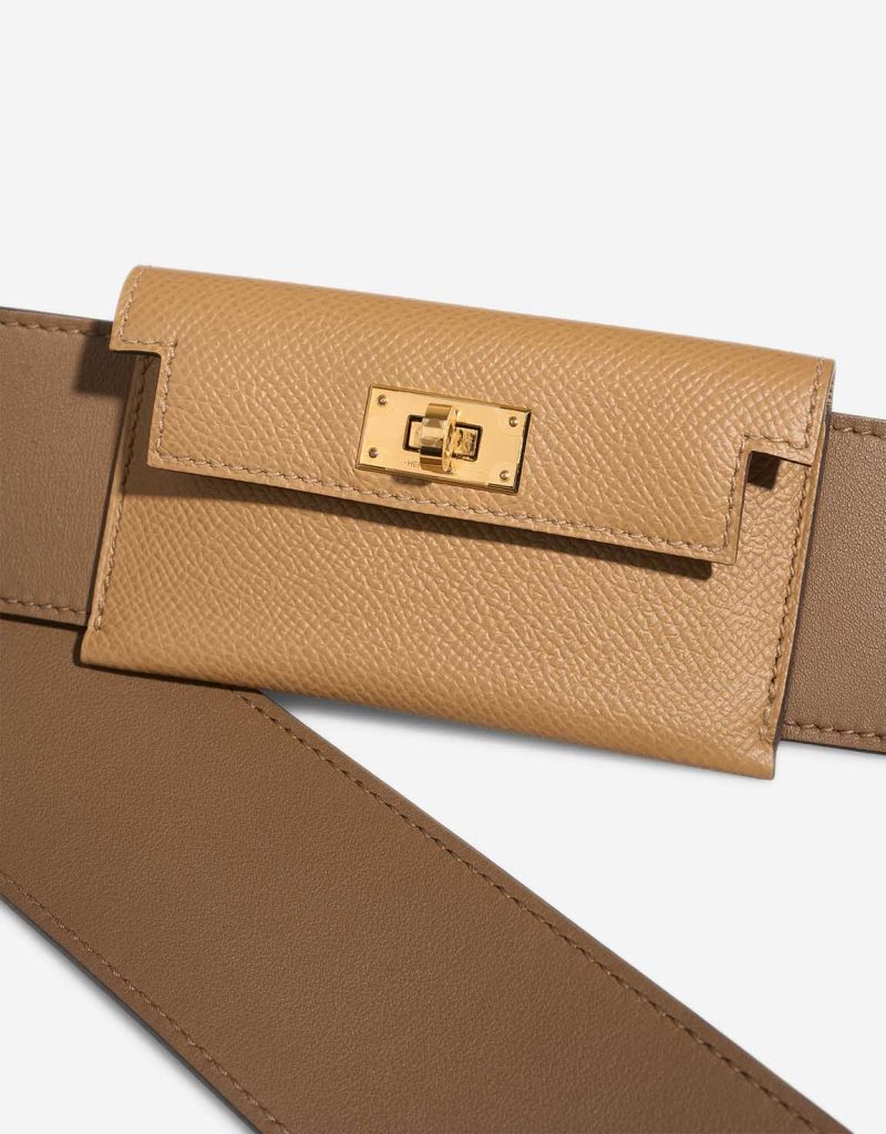 Hermès Kelly Pocket Strap Epsom / Swift Alezan / Biscuit | SACLÀB