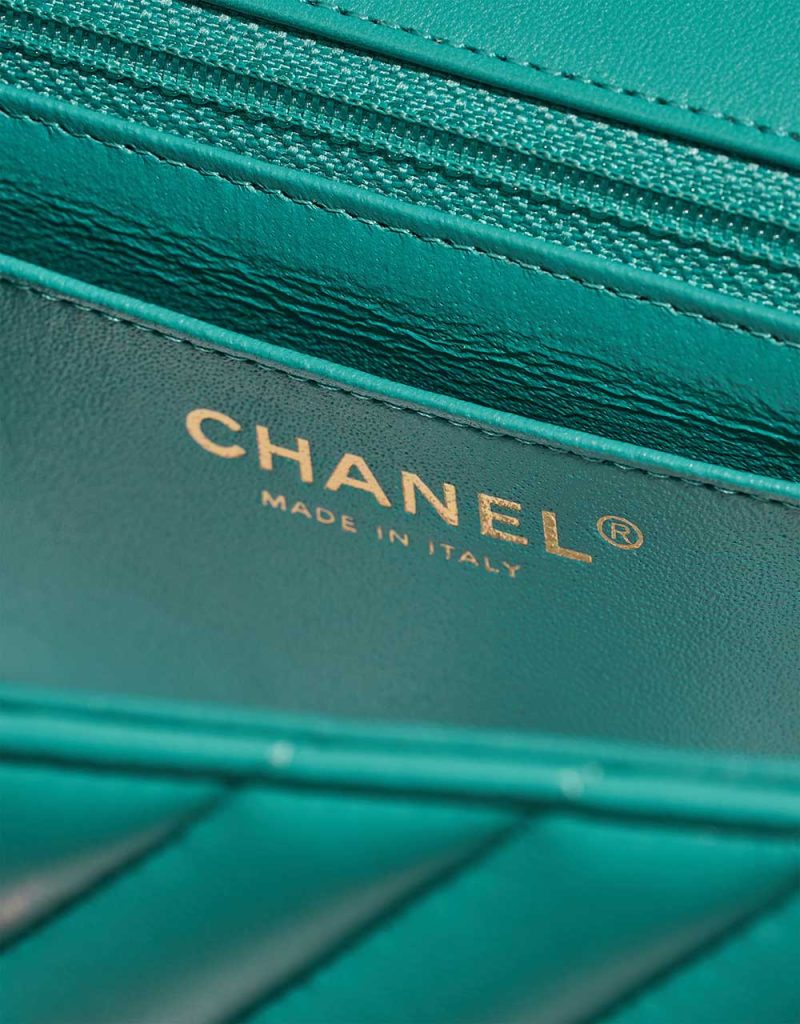 Chanel Timeless Mini Rectangular Lamb Turquoise | SACLÀB