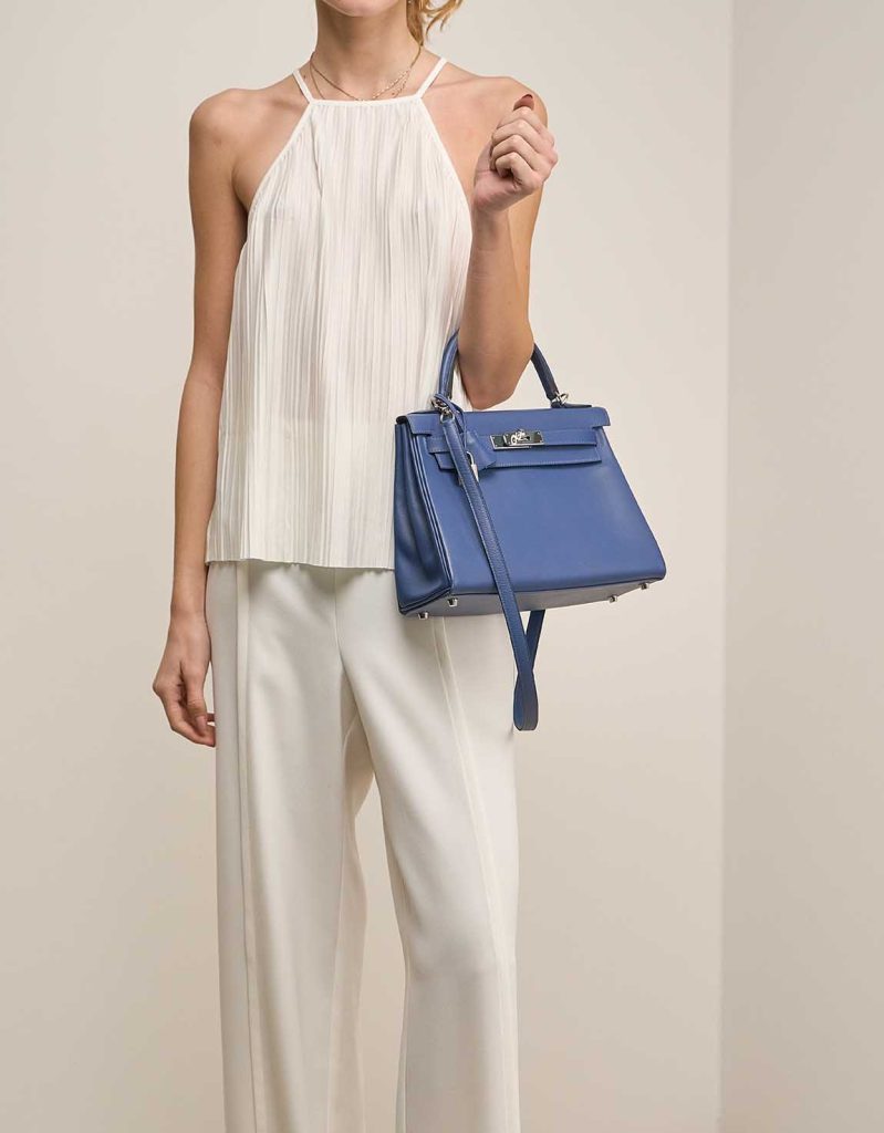 Hermès Kelly Micro Swift Blue Atoll | SACLÀB