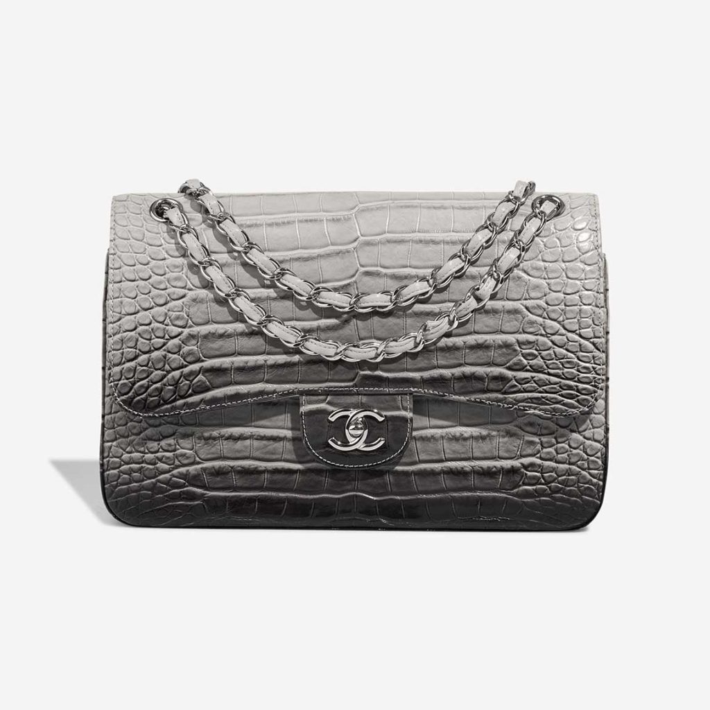 Chanel Timeless Jumbo Crocodile Grey / Ombre | SACLÀB