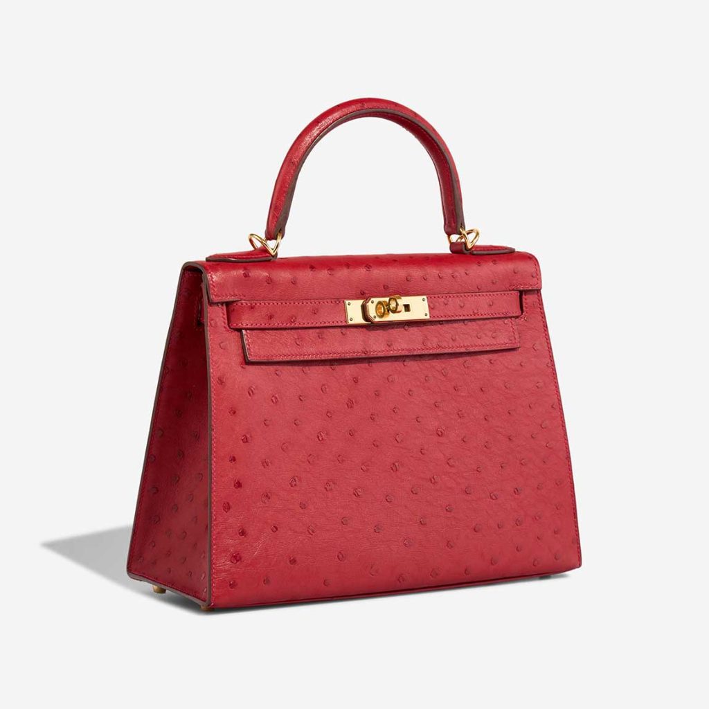 Hermès Kelly 28 Ostrich Rouge Vif | SACLÀB