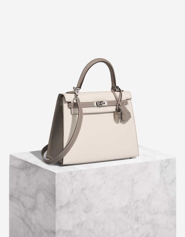 Hermès Kelly 25 Swift Colormatic Chai / Mauve / Bleu Brume / Jaune de ...