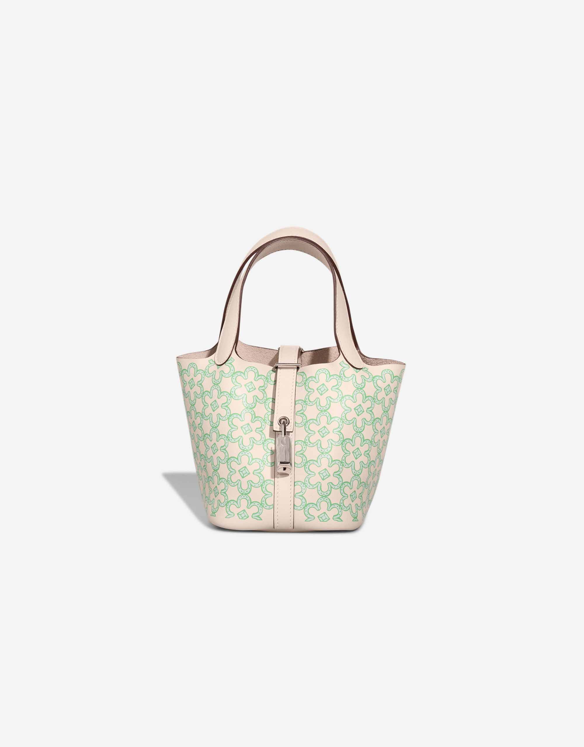 Hermès Picotin Micro Lucky Daisy Swift Nata / Vert / White | SACLÀB